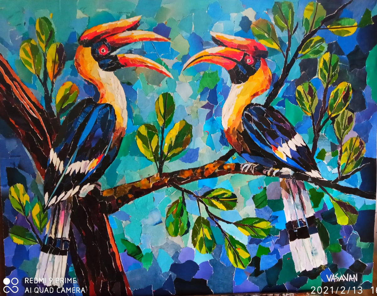 Hornbills on tree ( Vol 1 ) – Crafttatva.com