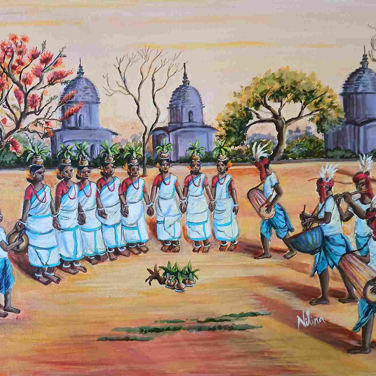Tribal dance in the Temple Courtyard – Crafttatva.com