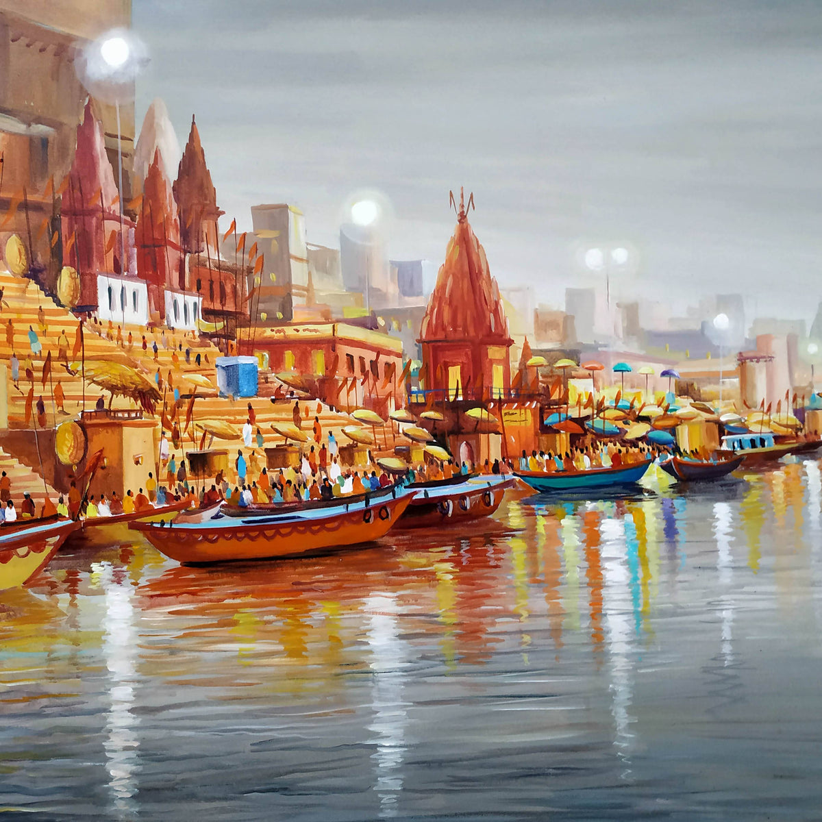 Monsoon Evening Varanasi Ghats – Crafttatva.com